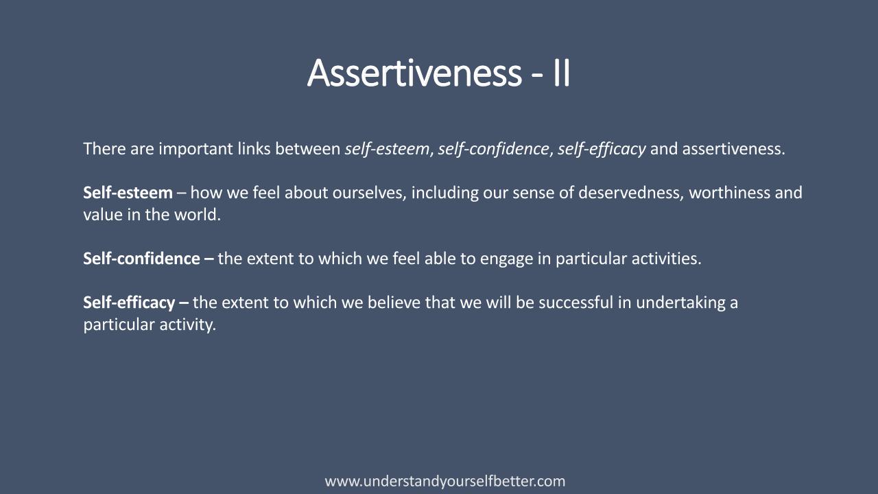 4. Assertiveness – Understand Yourself Better